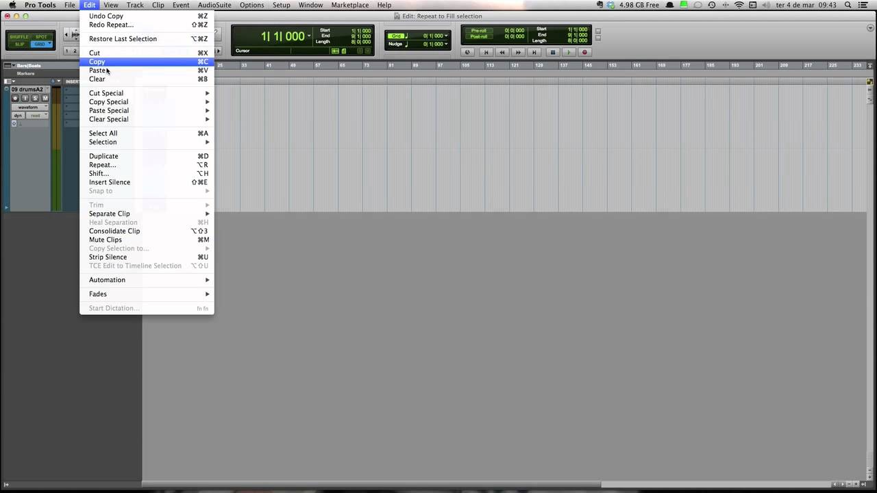 Pro Tools Repeat To Fill Selection YouTube Pro Tools Repeat To Fill Selection YouTube