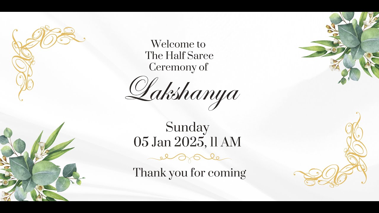 Lakshanya Half Saree ceremony - YouTube