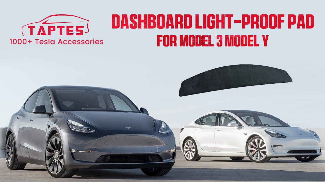 TAPTES Tesla Model 3 Model Y Dashboard Light-Proof Pad Center Console ...