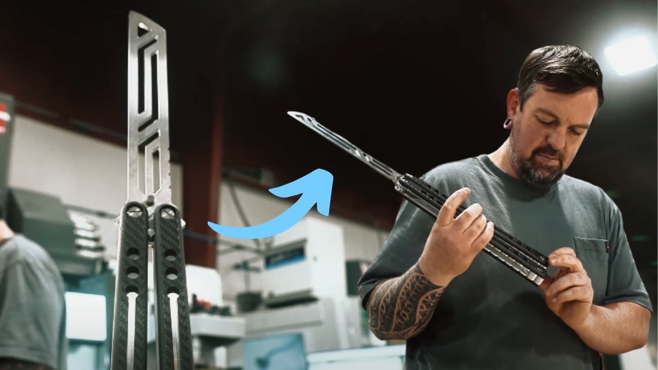 How we made the BIGGEST practice butterfly knife | CNC Machining USA ...