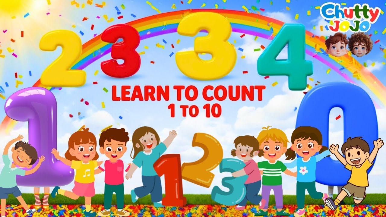 "Learn to Count from 1 to 10 | Fun Counting Song for Kids | Chutty JOJO ...