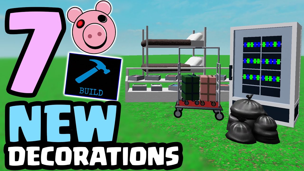 BUILD MODE SHOP & NEW DECORATIONS SNEAK PEEK for the NEW UPDATE (Piggy ...