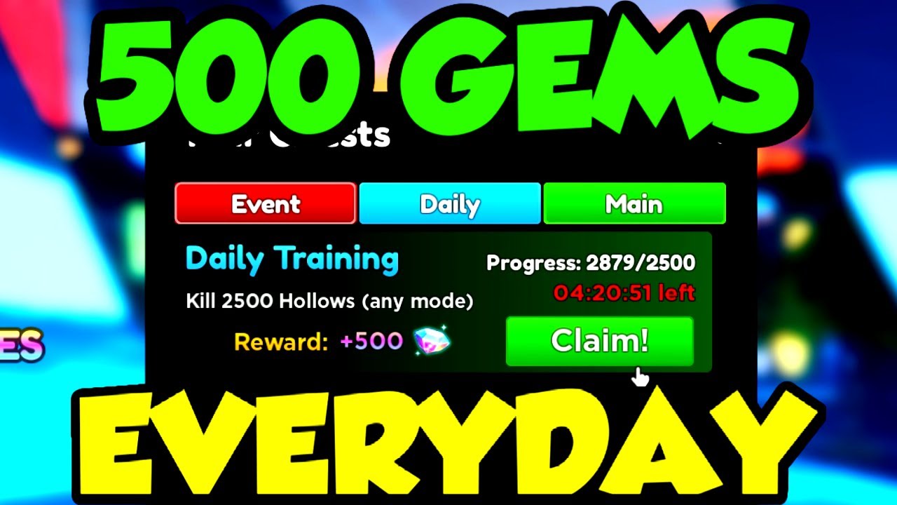 HOW TO GET 500 GEMS EVERYDAY | ANIME ADVENTURES - YouTube