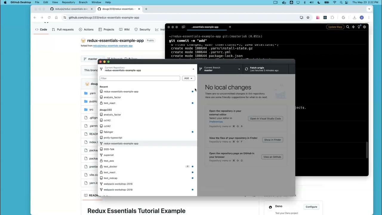 Fork, Clone and Push Origin from github desktop to get upstream branches - YouTube