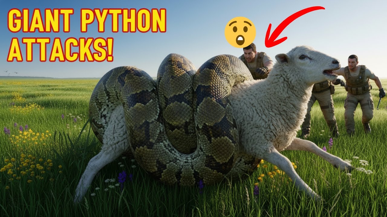 Heroic Rescue Team Saves Sheep from a GIANT Python Attack - YouTube
