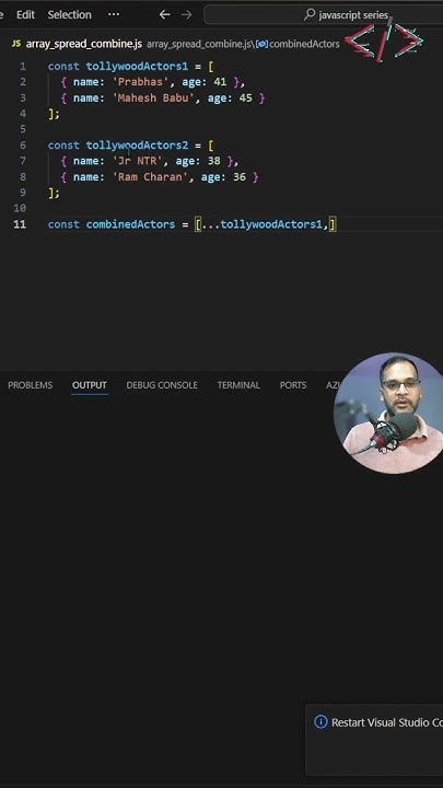 Js Spread Operator 🔀 Combining Arrays With The Spread Operator 🌟 Coding Codewithkg Youtube 