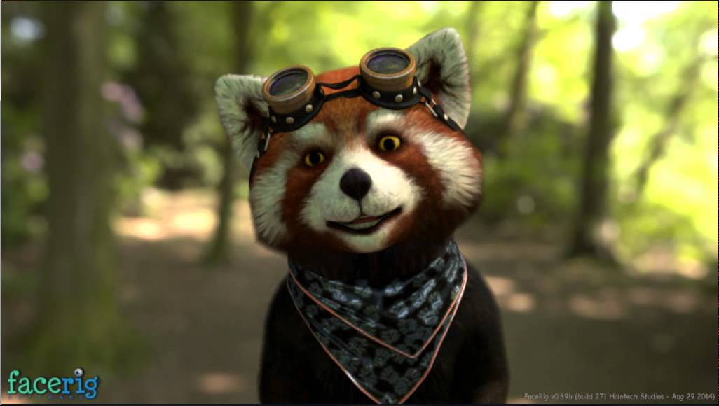 Fluffo is falcon lover! Facerig - YouTube