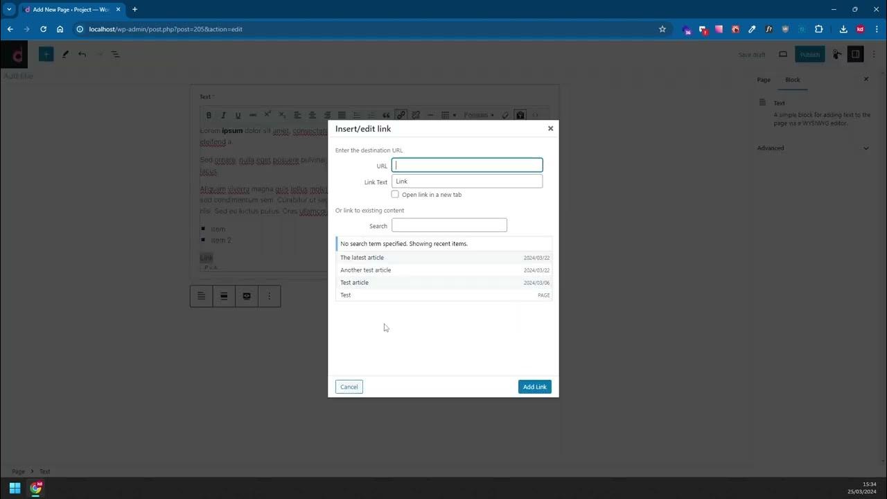 Text Block & The WYSIWYG Editor - YouTube