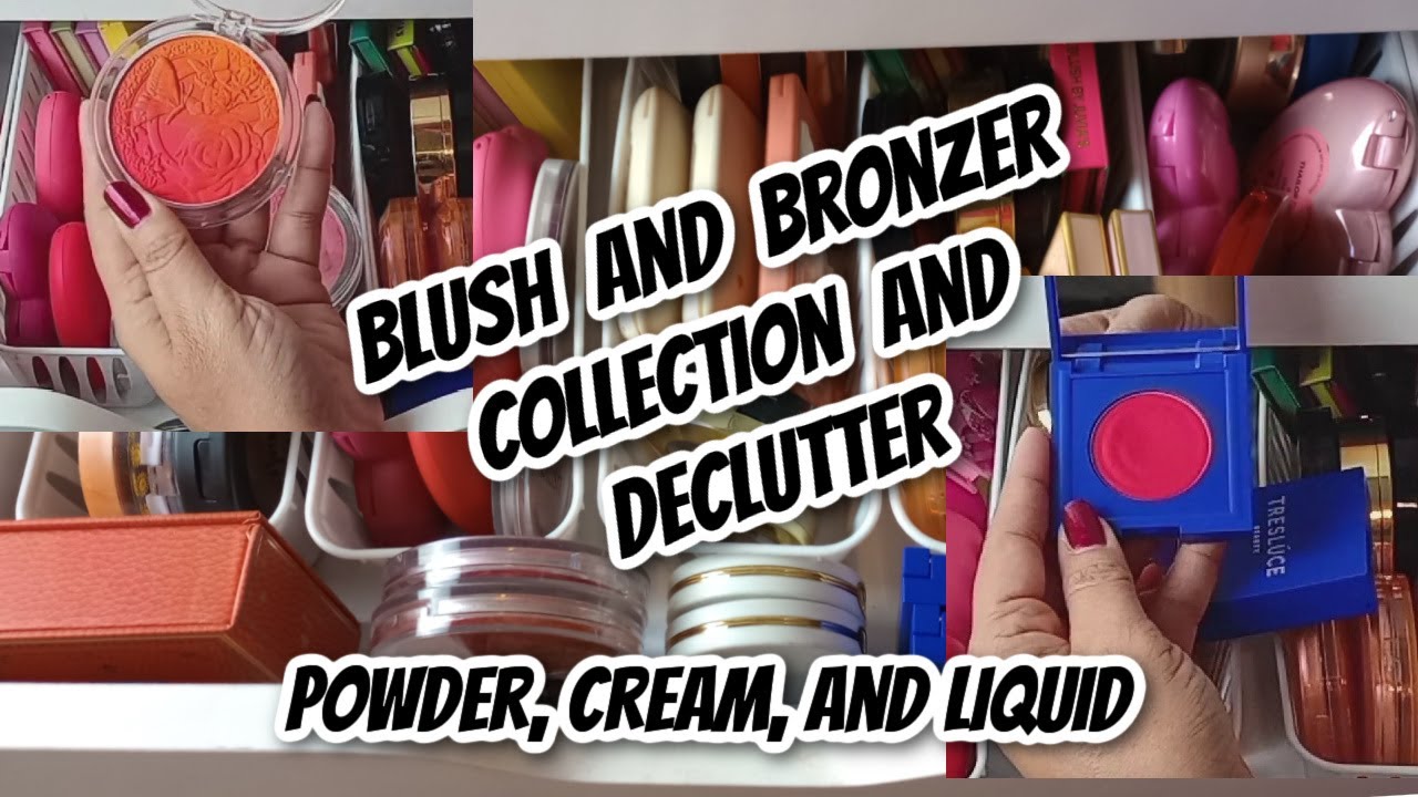 2022 BLUSH AND BRONZER COLLECTION AND DECLUTTER / 25 Days of Ulzzangmas / #Ulzzangmas - YouTube