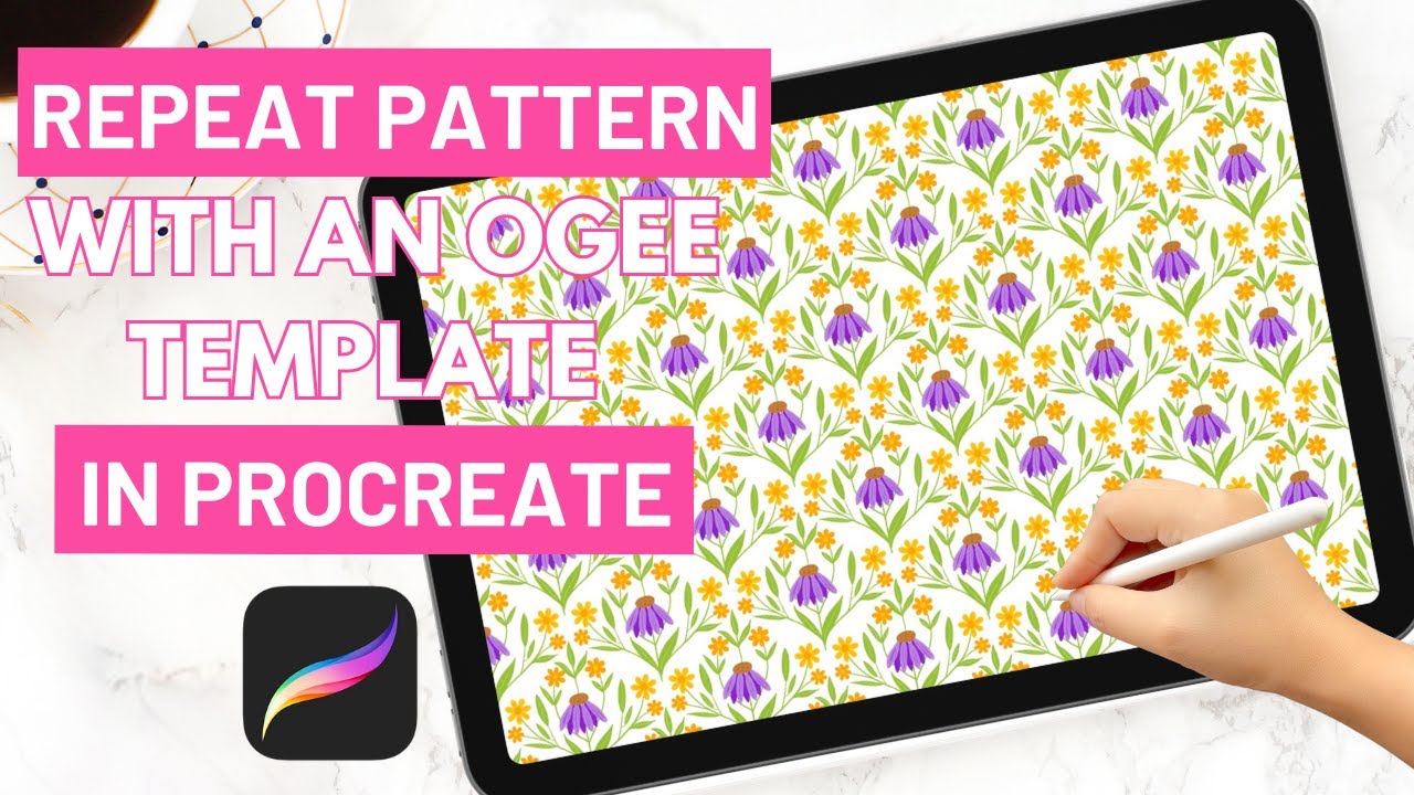Seamless Repeat Pattern with Ogee Template - YouTube