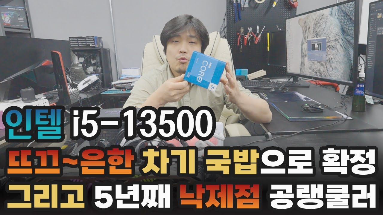 인텔 13500 (6+8코어) 전격해부! 13400은 왕따겠구나... CPU 신제품 리뷰/사용기 | 용팔이 훈련소 - YouTube