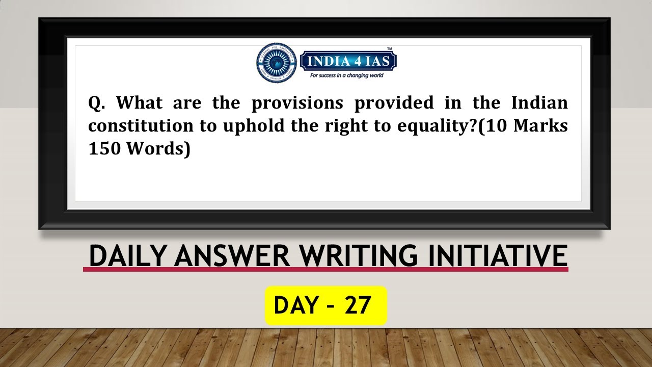 DAY-27 | Daily Answer Writing Practice | Mains Answer writing Basics ...