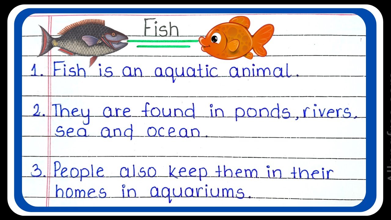 Fish Essay in English 10 Lines | 10 lines essay on fish | Fish essay in ...