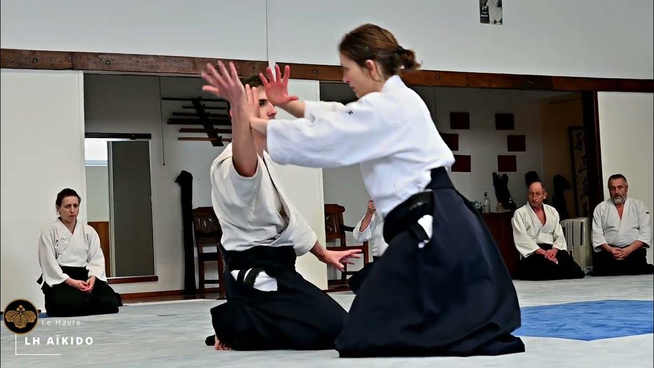 Aïkido Hélène Doué 5ème Dan-Brice Guiader 5ème Dan au Dojo René VDB (5 mars 2022 2ème partie ...
