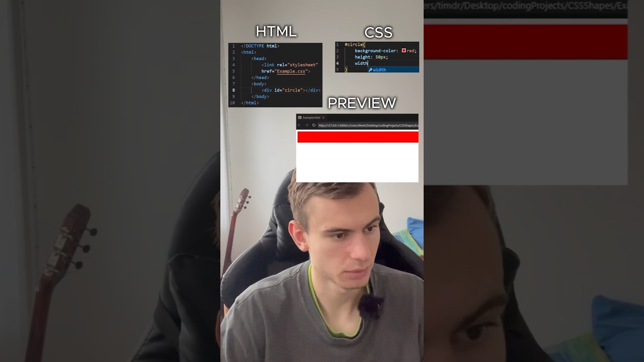 How To Create A Circle In Html And Css Frontenddeveloper Youtube 1561
