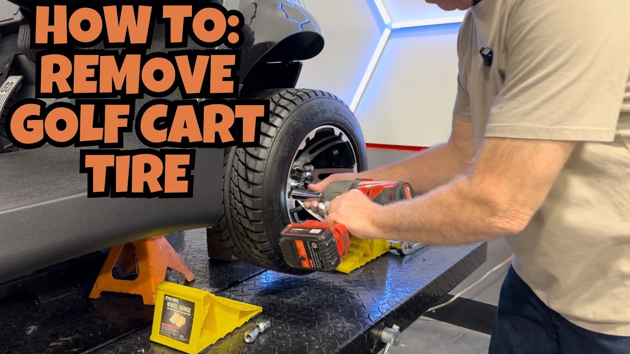 How to Remove a Flat Golf Cart Tire | Dean Team Golf Carts - YouTube