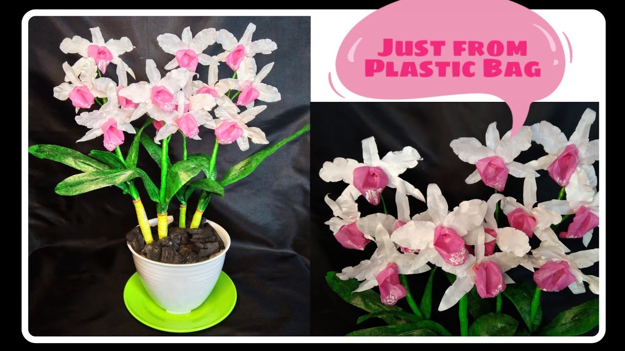 DIY//Bunga Anggrek Cattleya dari Kresek//Cattleya Orchid Flower From ...