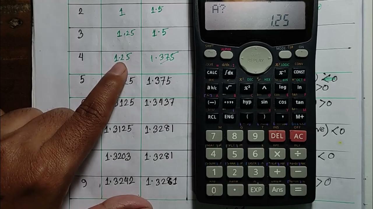 Numerical Analysis|Bisection Method By Calculator |ক্যালকুলেটরের ...