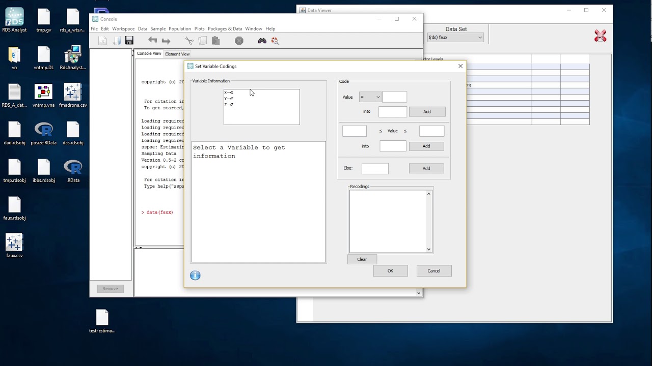 Recode variables in RDSA - YouTube