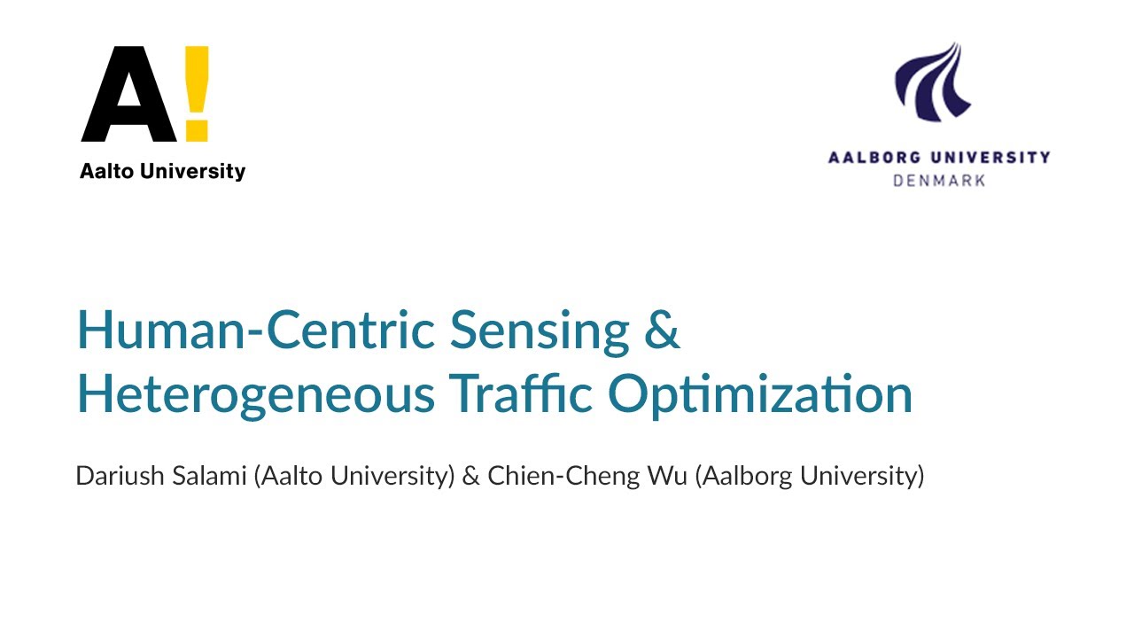Human-Centric Sensing & Heterogeneous Traffic Optimization - YouTube
