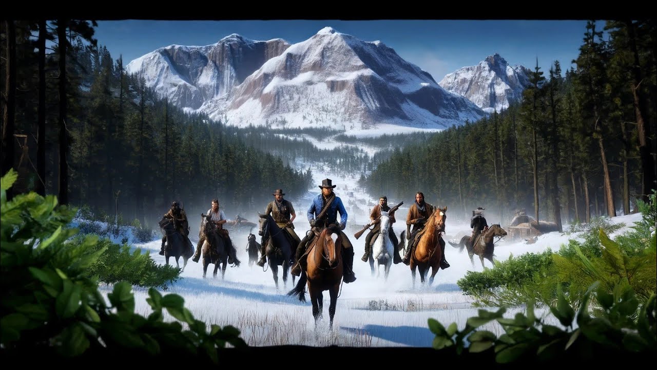 Red Dead Redemption 2: Epic Gang Descent from Snowy Mountains to Forest ...