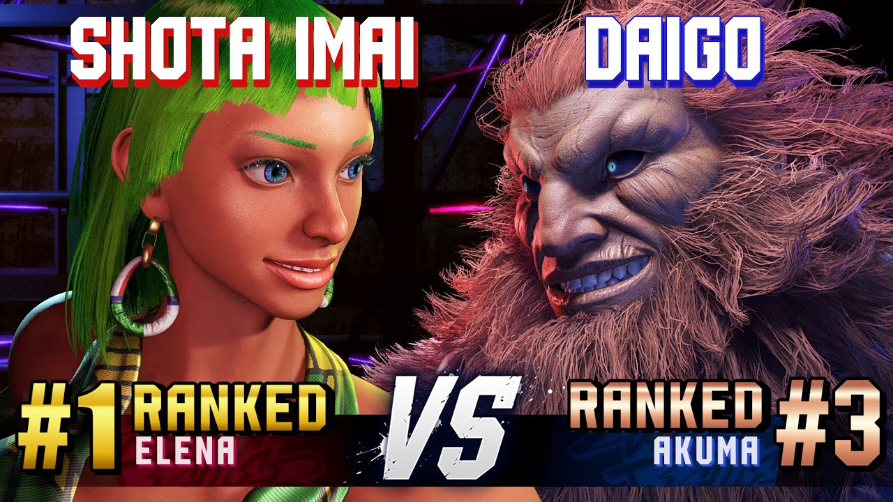 SF6 SHOTA IMAI (#1 Ranked Elena) vs DAIGO (#3 Ranked Akuma) High Level ...