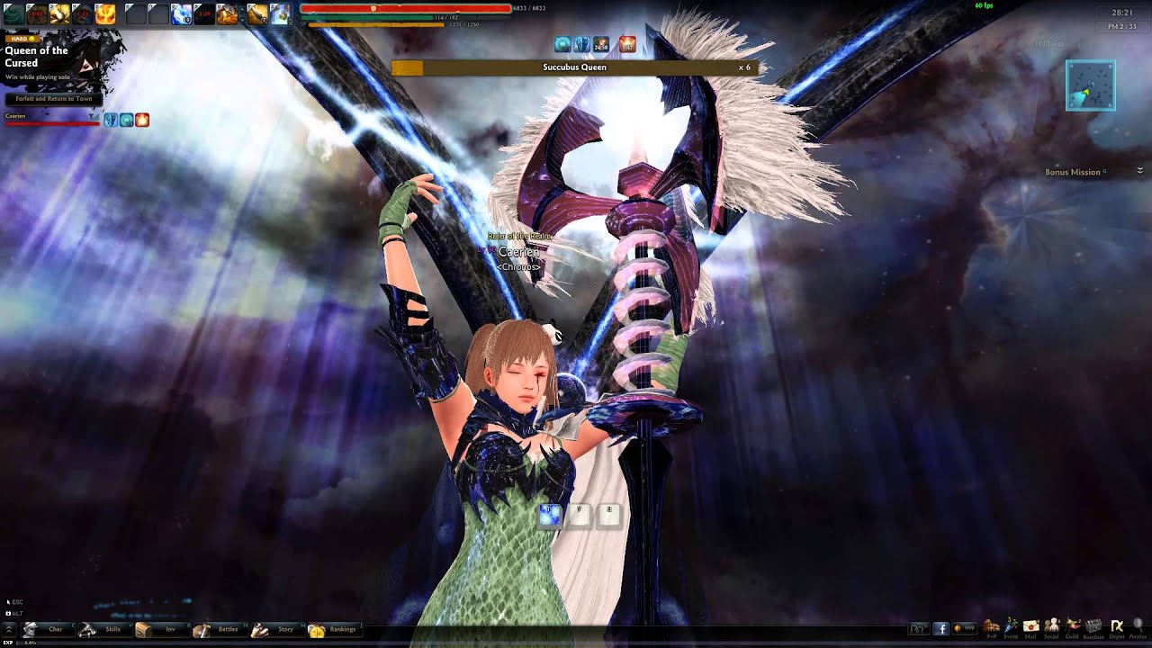 [Vindictus NA] Revamp Staff Evie Succubus Queen Solo - YouTube