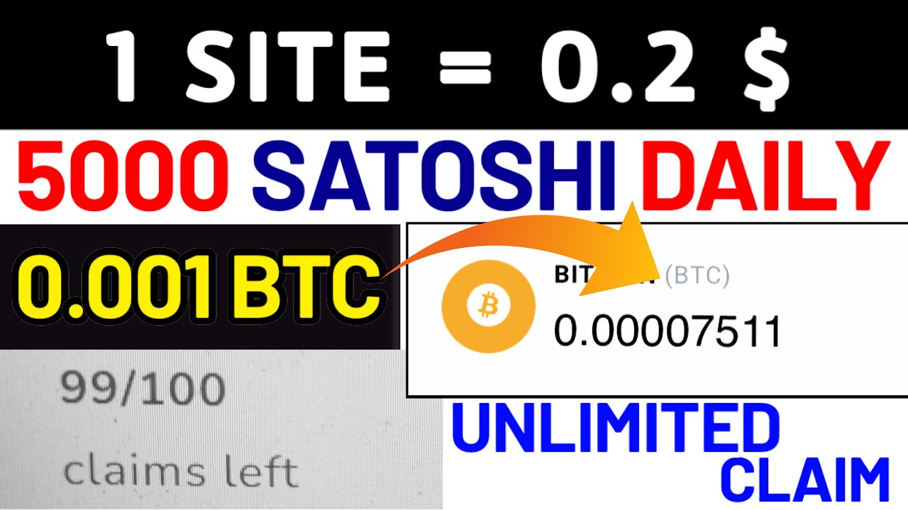 Free bitcoin faucet to earn 5000 satoshi daily + unlimited claim ...