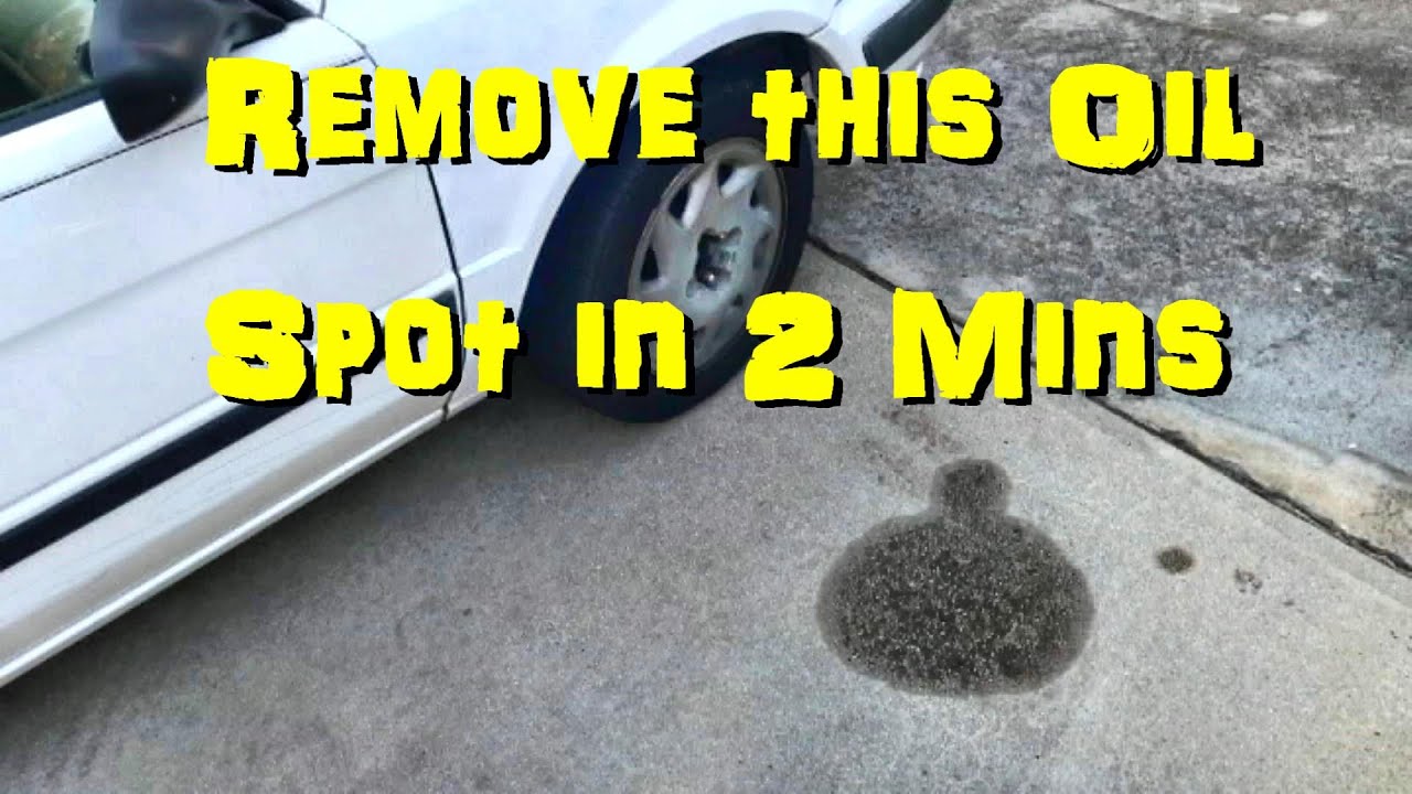Remove an Oil Spot from Driveway in 2 minutes - YouTube