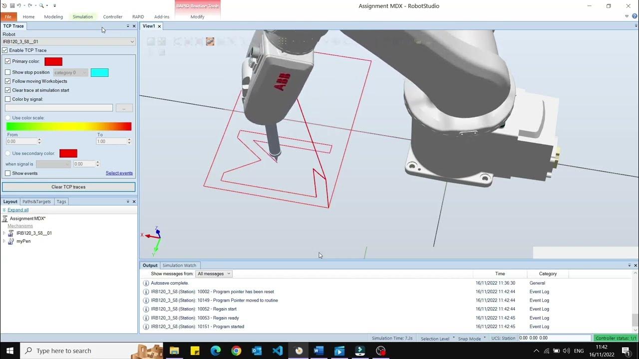 MDX, Robot Manipulation Assignment, RAPID code demo - YouTube