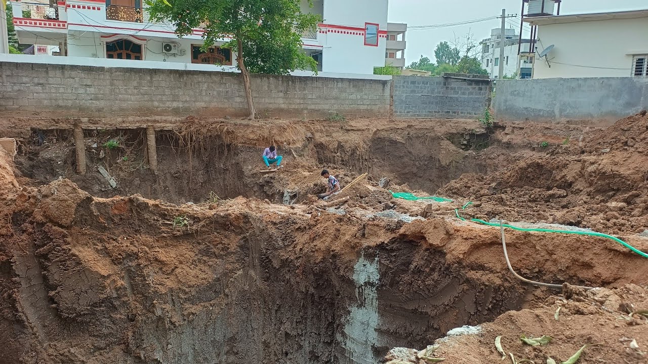 Building Construction Stage -1 Footing And Column Marking - YouTube