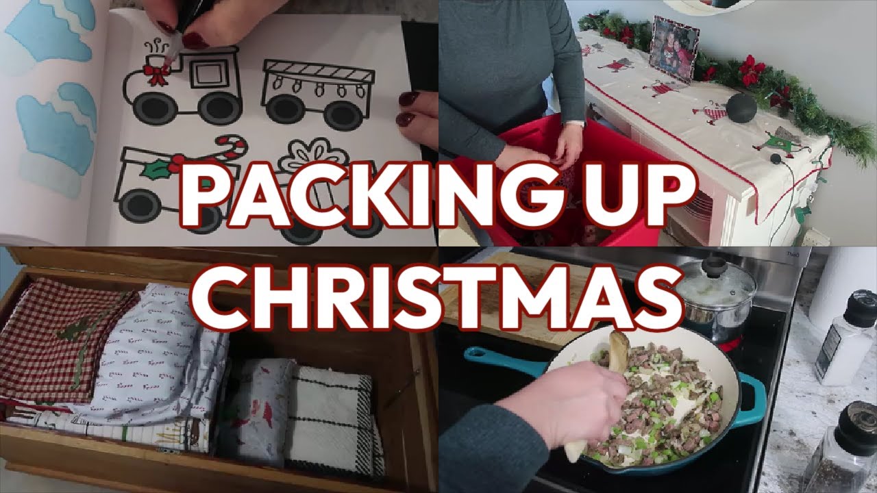 SLOWLY PACKING UP CHRISTMAS - LEFTOVERS FOR DINNER - YouTube