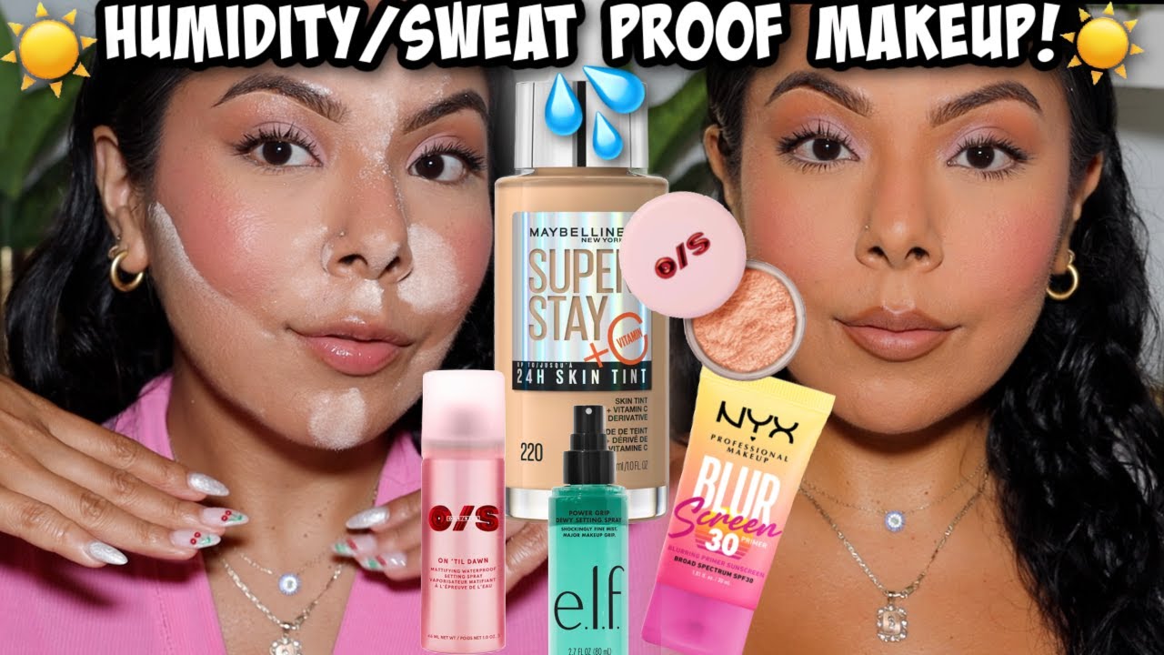 HUMIDITY/SWEAT PROOF MAKEUP ROUTINE & WEAR TEST! - YouTube