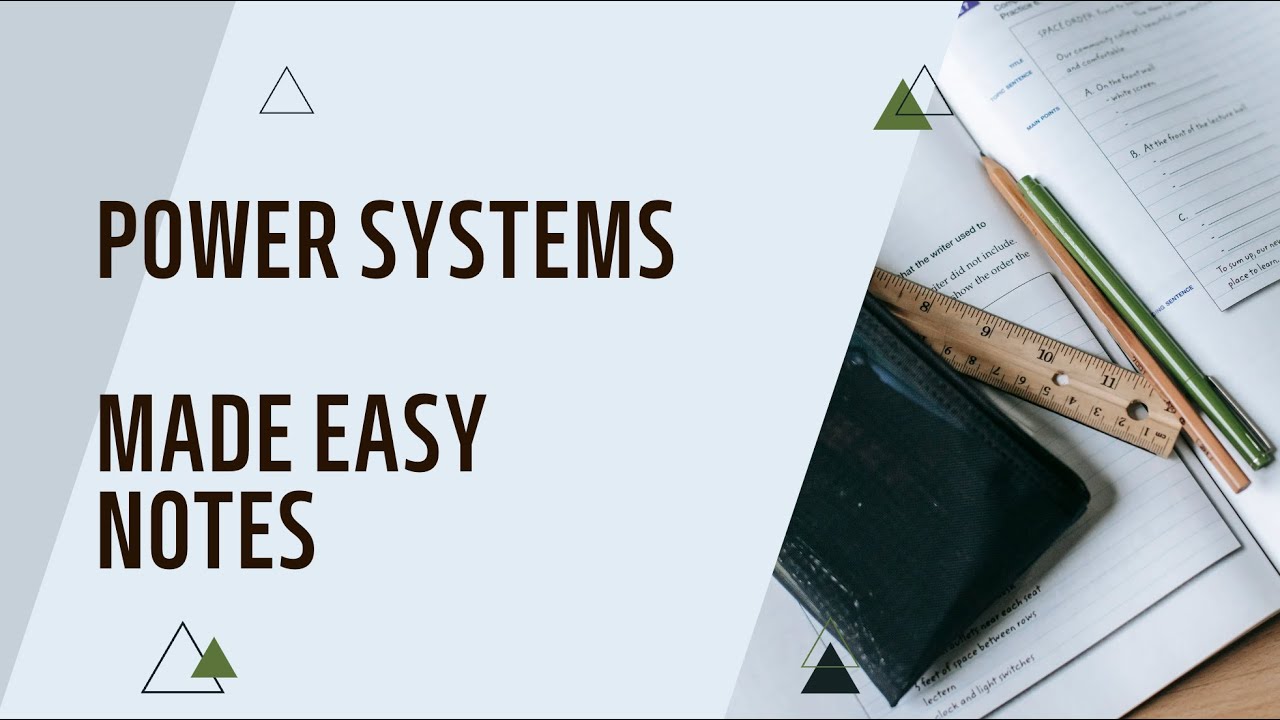 Power Systems Notes. Gate Exam (Made Easy Notes) - YouTube
