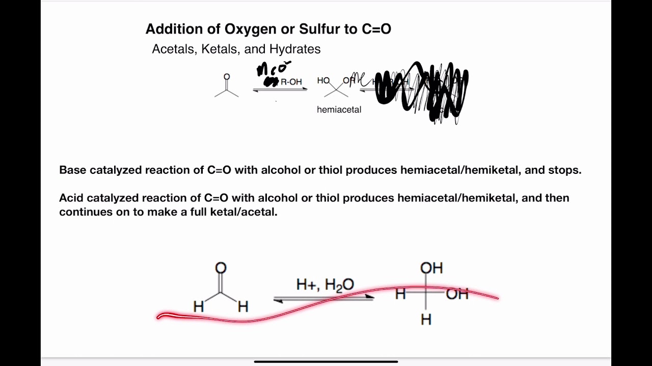 Base catalyzed hemiacetal formation - YouTube