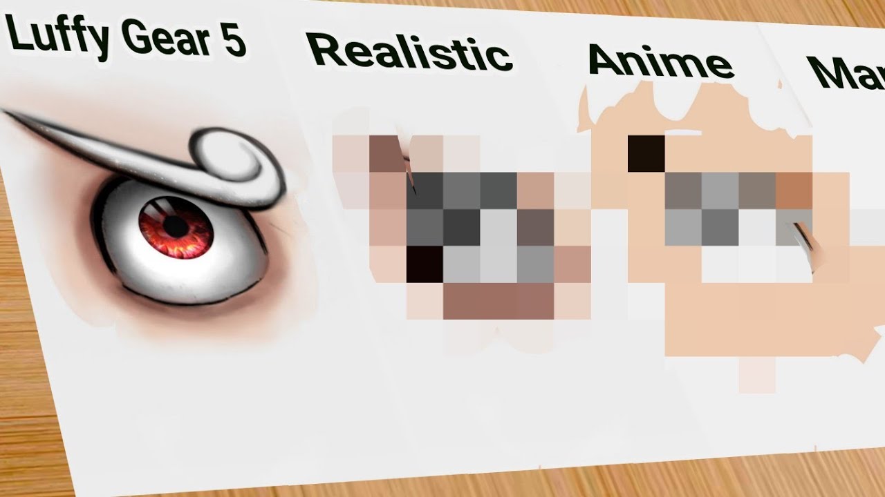 ONE PIECE // Drawing Monkey D Luffy's eyes in Different Styles - YouTube