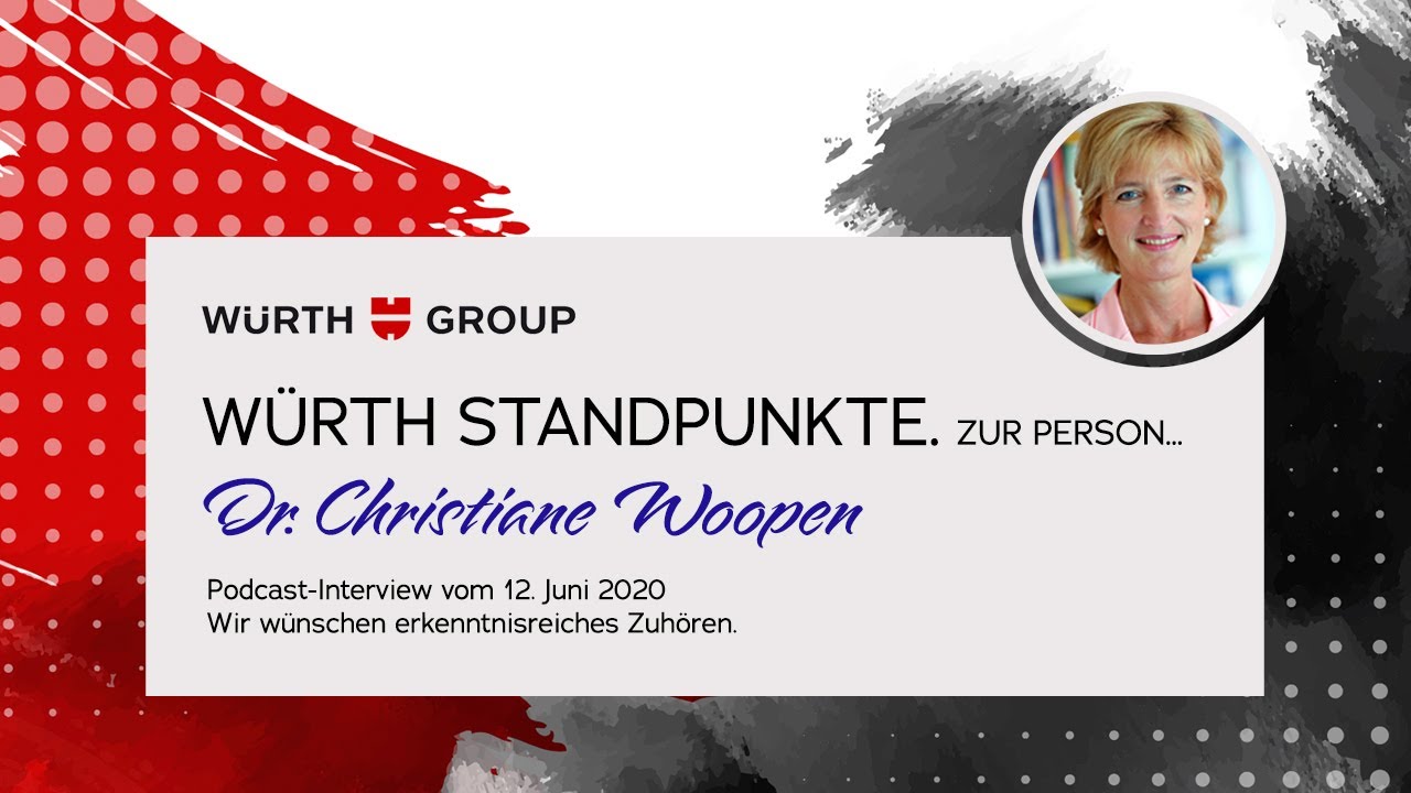 Würth Standpunkte. Zur Person Dr. Christiane Woopen. - YouTube