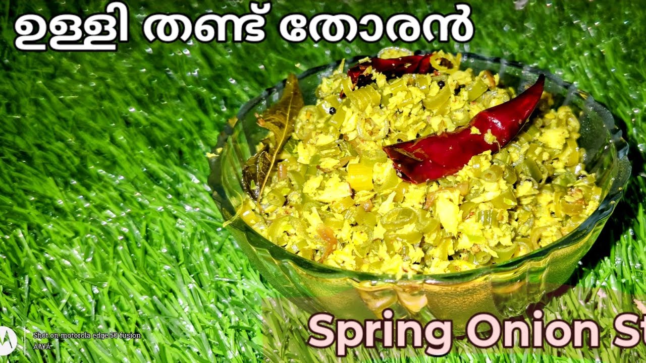 ഉള്ളിപൂവ് / ഉള്ളി തണ്ട് തോരൻ എളുപ്പത്തിൽ തയ്യാറാക്കാം | Spring Onion ...