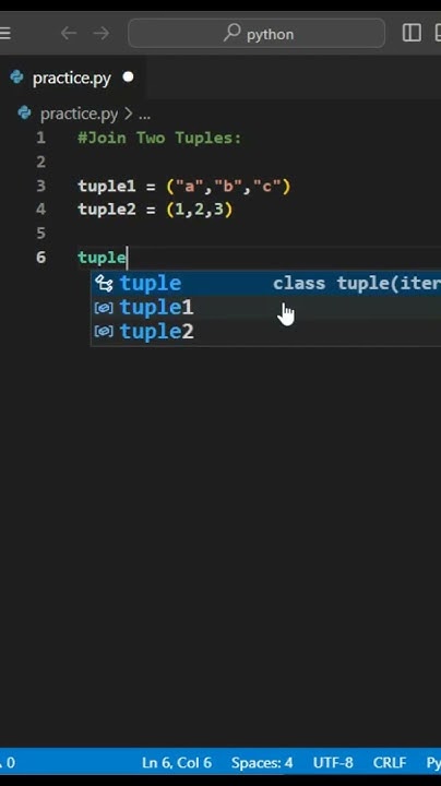 Join Two Tuples Python Pythonprogramming Coding Pythoncoding Code Youtube