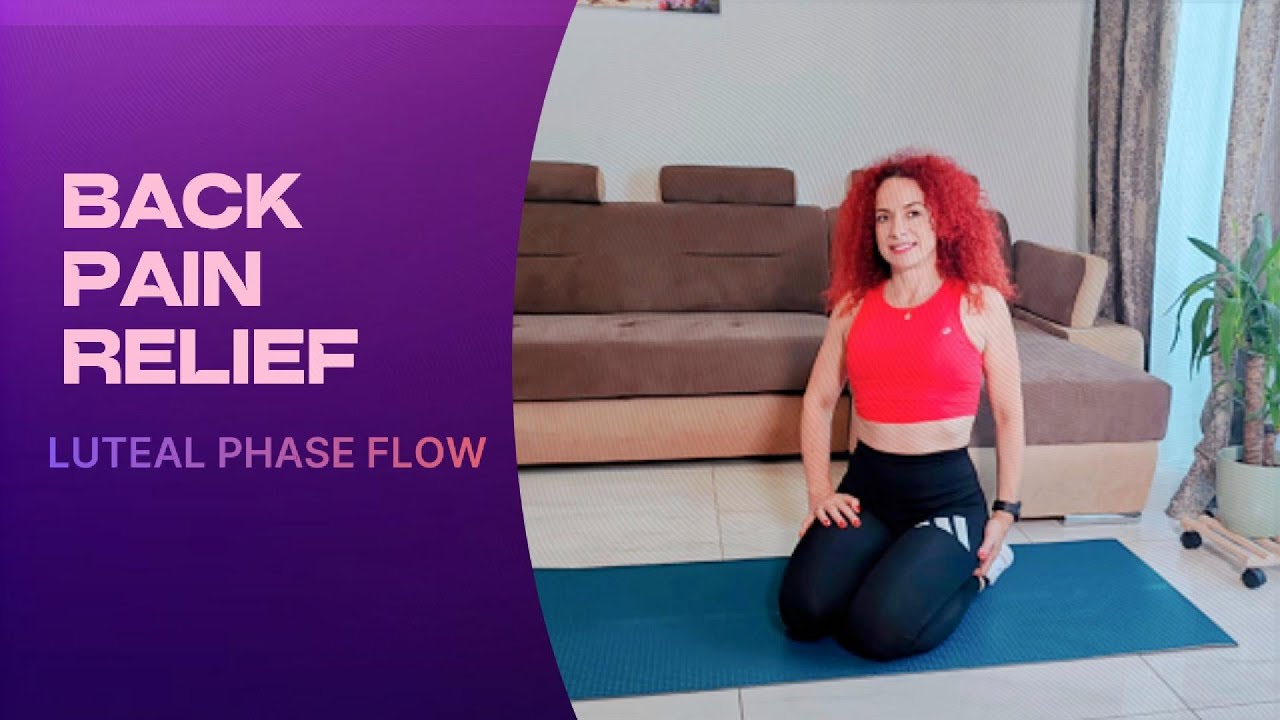 5 Gentle Back Exercises for Lower Back Pain | Luteal Phase PMS Relief ...