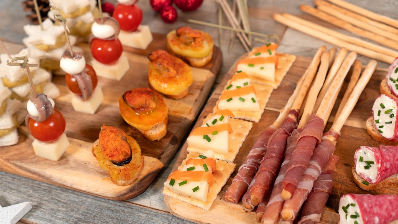 6 ideas de APERITIVOS Y CANAPÉS Para Navidad y Fiestas - YouTube