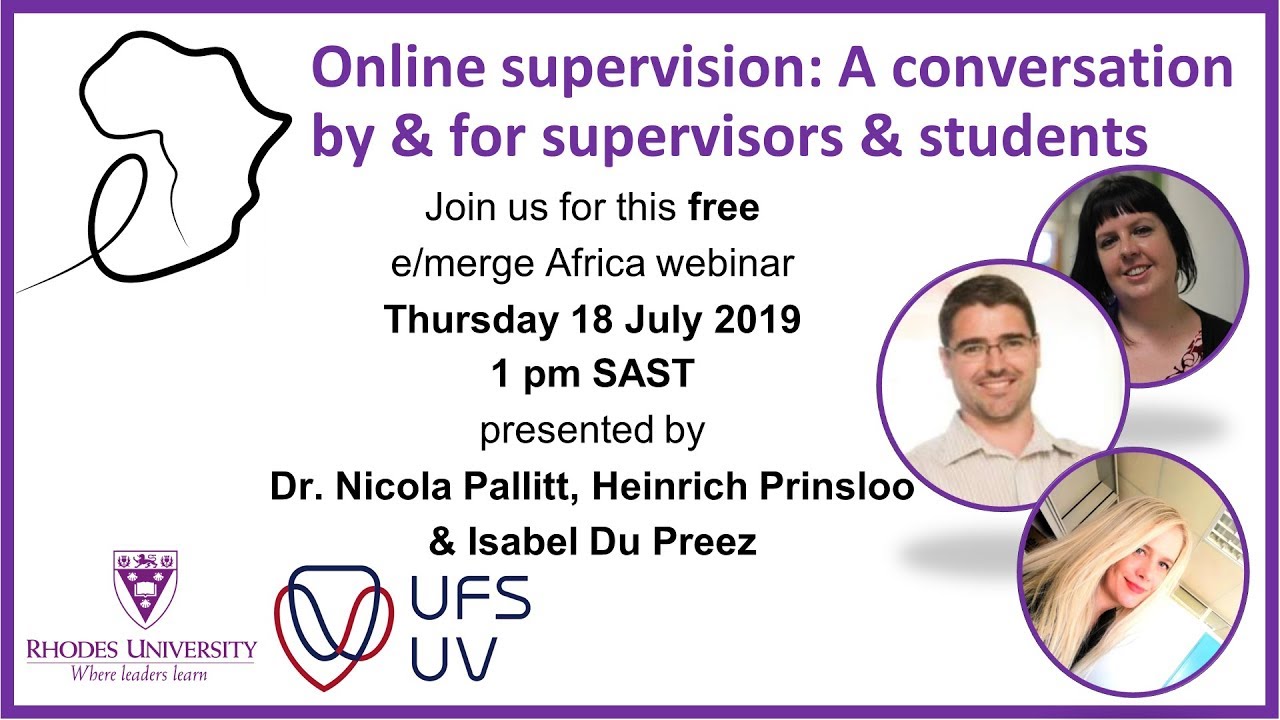 Online supervision: A conversation by and for supervisors and students ...