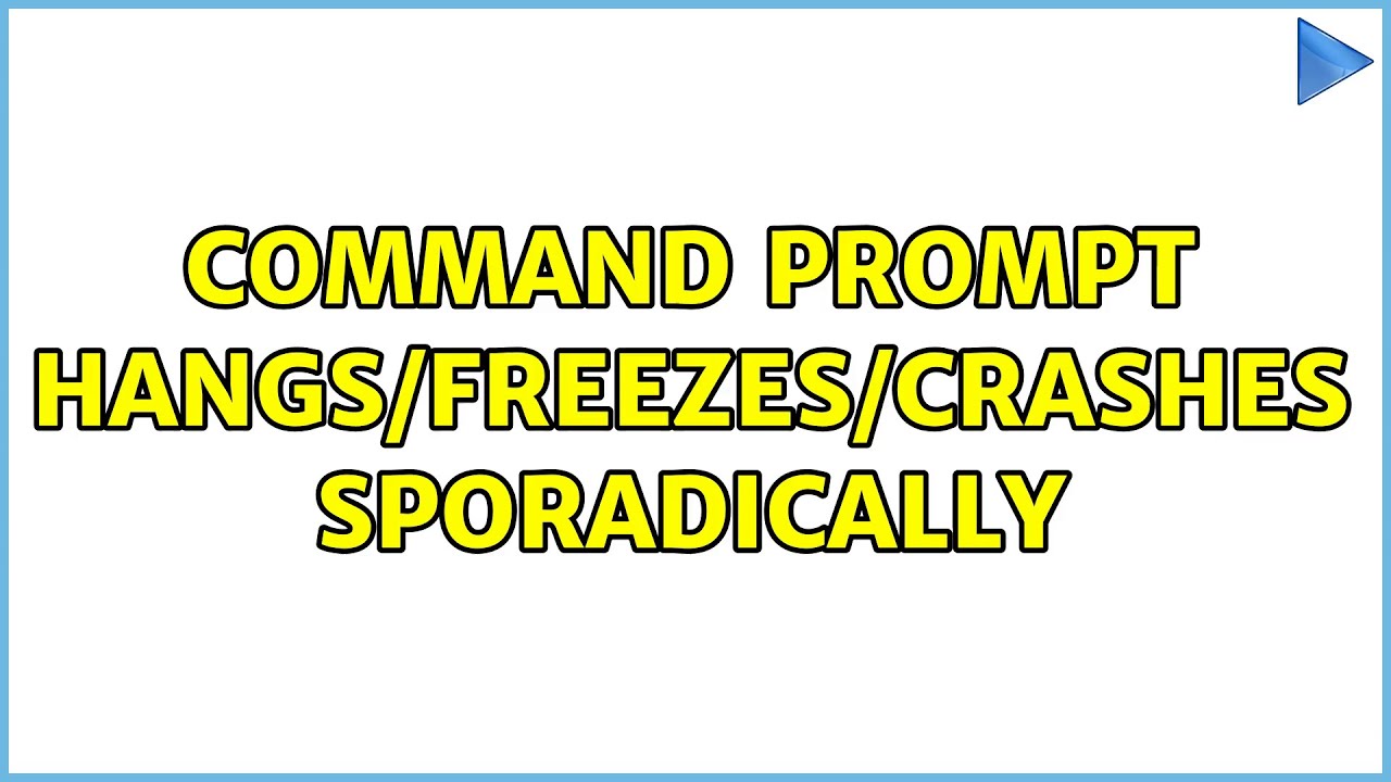Command prompt hangs/freezes/crashes sporadically - YouTube