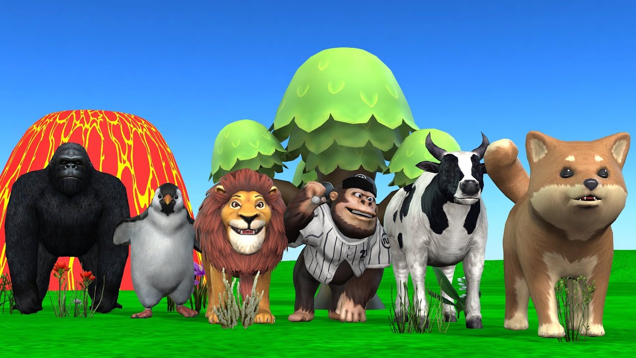 Paint & Animals Rabit, Cat, Chicken, Dog, Pig Fountain Crossing ...