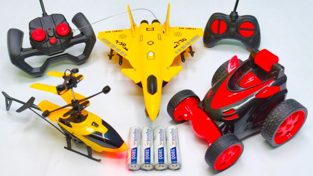 Radio control airplane a380 and remote control stunt car unboxing ...