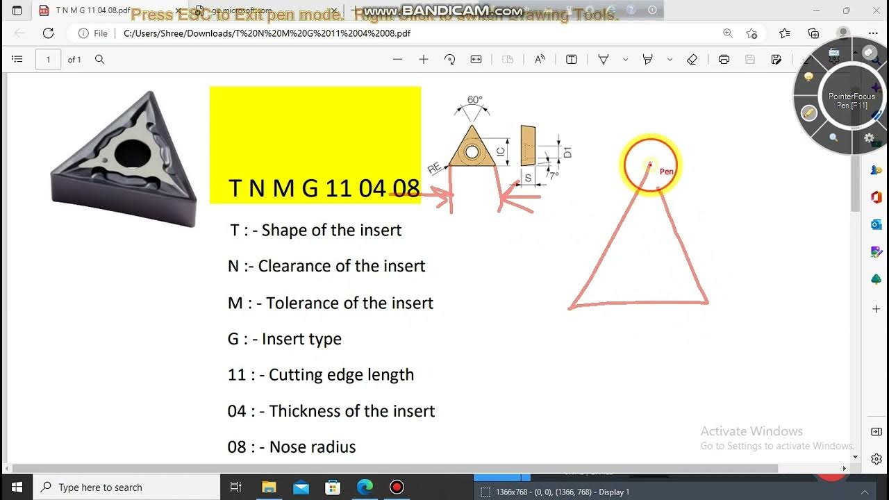 TNMG 11 04 08 Insert nomenclature ....# cnc insert nomenclature kaise parthe ...... - YouTube