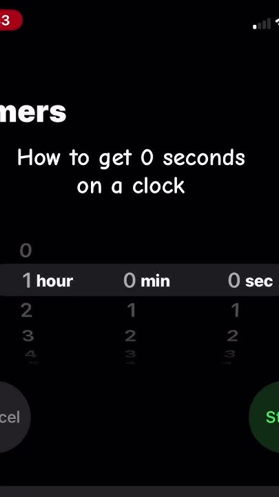 How to get zero seconds on a clock - YouTube