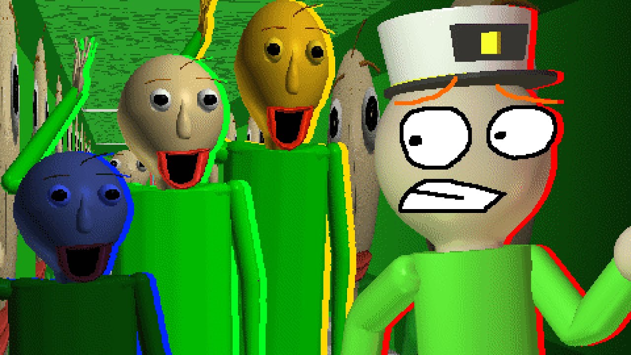 Running from BALDI'S BROTHERS in Baldi's Basics Plus - YouTube