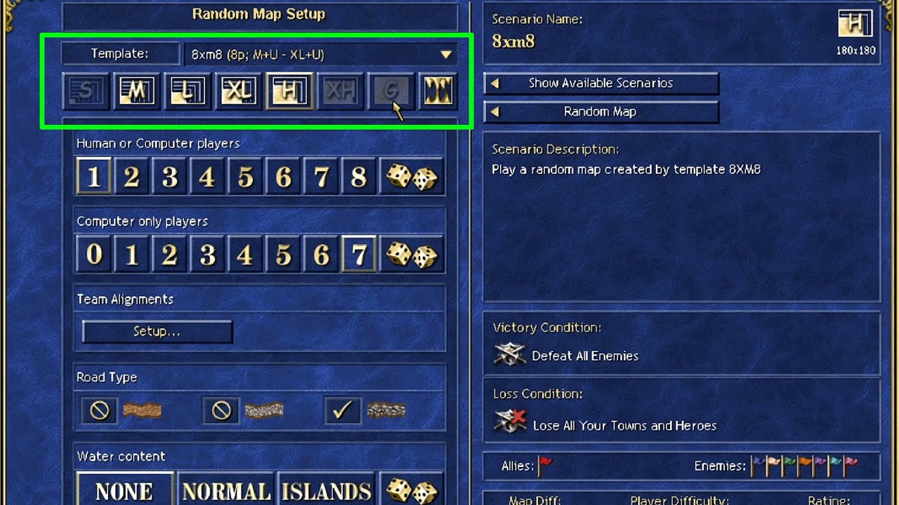 Heroes 3 HotA | Cách chỉnh lỗi template 8XM8: Thành không có đường đi ...
