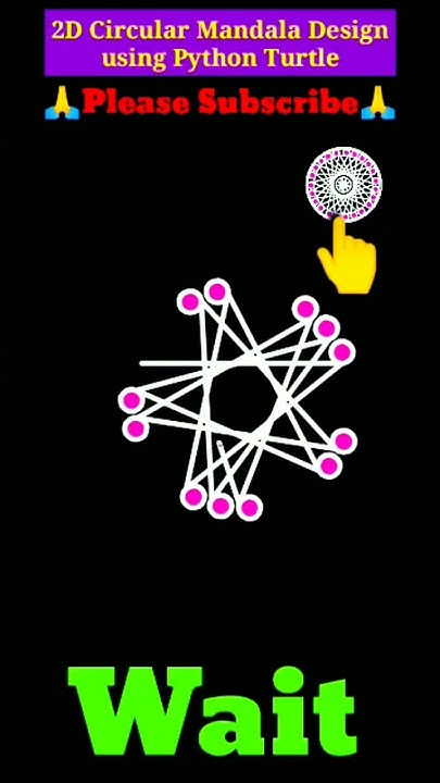 2d Circular Mandala Design Using Python Turtleshorts 2d Youtubeshorts Youtube